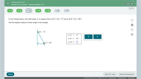 Triangle Angle Sum HW Question Of Point Question Attempt Of