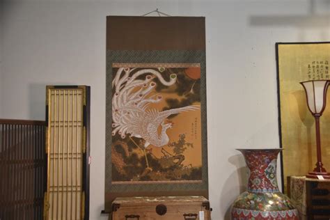 Phoenix Scroll Height 1990mm Buy Online Japanese Antiques