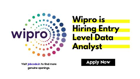 Wipro Is Hiring For Data Analyst Role Freshers Can Apply Jobcode