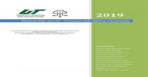 Pdf Manual Sql Server Transact Sql Básico Avanzado · En Sql Server