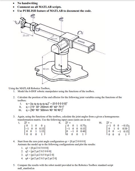 Solved Stanford Arm Dh And Matlab