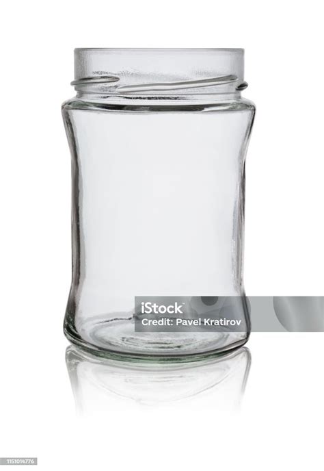 뚜껑 없는 잼 및 보존 용 빈 유리 항아리 반사와 흰색 배경에 고립 0명에 대한 스톡 사진 및 기타 이미지 0명 가까운 공란 Istock