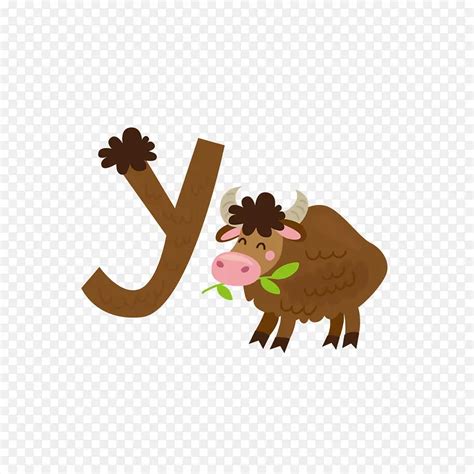 Y字母卡通水牛免抠素材PNG图片素材下载 图片编号ynljdxny 免抠素材网