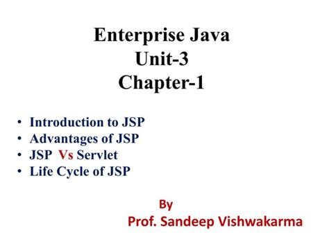 enterprise java unit 3 chapter 1 jsp pdf