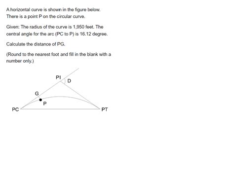 solved a horizontal curve is shown in the figure below
