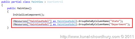 Customizing Group Row Header Of Silverlight Datagrid Kunal Chowdhury