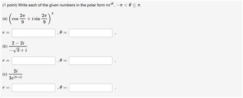 solved 1 point write each of the given numbers in the