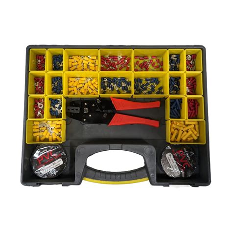 500 Piece Assorted Pre Insulated Terminal Kit With Ratchet Tool And Ta Furneaux Riddall