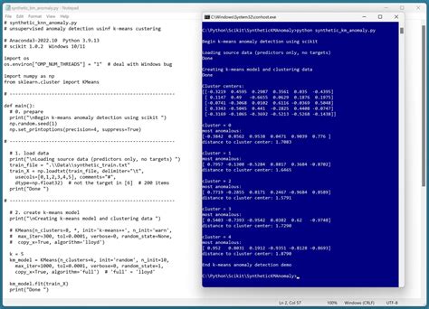Simple Unsupervised Anomaly Detection Using Scikit K Means Clustering