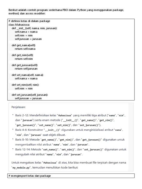 Berikut Adalah Contoh Program Sederhana Pbo Dalam Pdf