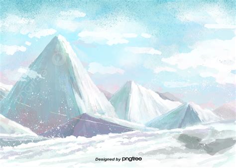 รูปพื้นหลังยอดภูเขาหิมะในฤดูหนาวภูเขาหิมะ พื้นหลัง Winter เย็นยะเยือก