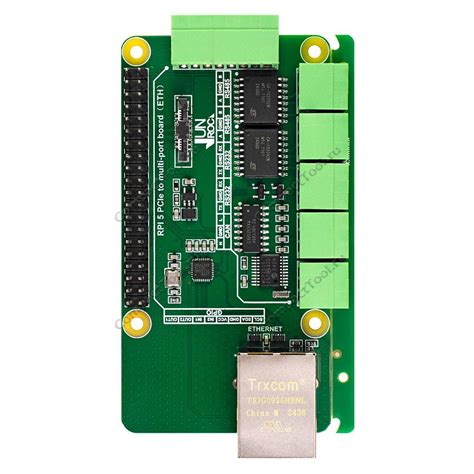 Плата расширения для Raspberry Pi 5 Pcie гигабитный Rj45 и интерфейсы Can Rs485 Rs232 купить в