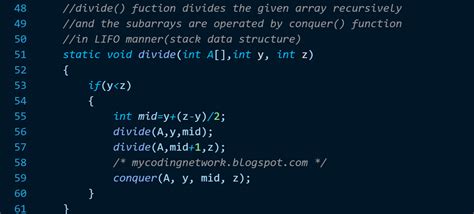 Merge Sort Algorithm MyCodingNetwork