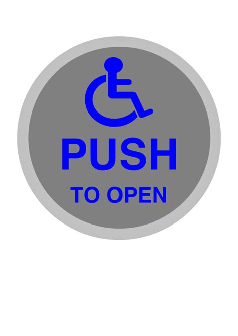 Clipart - Push to Open Button