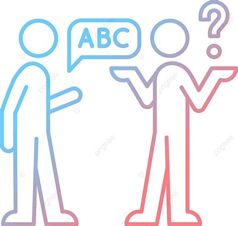 Language Barriers Gradient Linear Vector Icon Misunderstanding Symbol