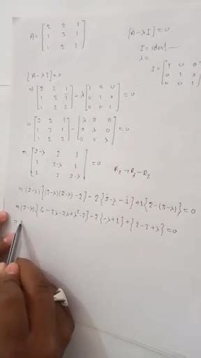 prob 32 find eigen values and eigen vectors of the matrix [a left[ be