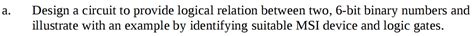 Solved A ﻿design A Circuit To Provide Logical Relation