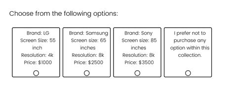 replace radio button with a clickable purchase no purchase button