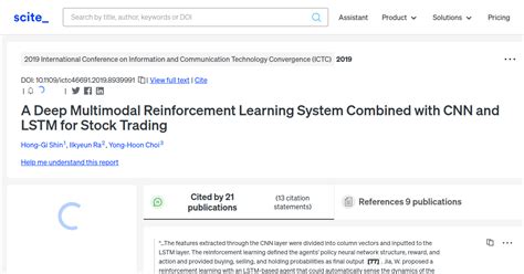 A Deep Multimodal Reinforcement Learning System Combined With Cnn And