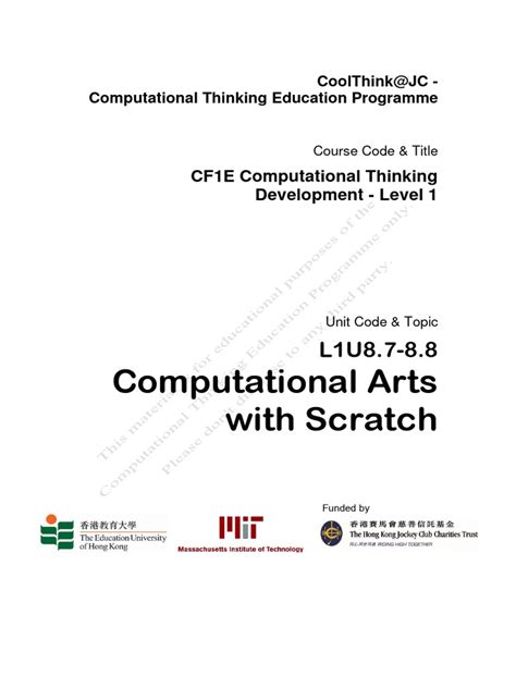 Unit Outline Pdf Scratch Programming Language Thought