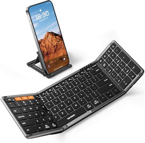Samsers Foldable Bluetooth Keyboard With Numeric Keypad Full Size Wireless Folding