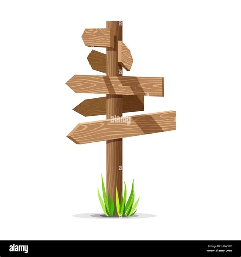Wooden Arrow Vector Empty Signboard Stock Vector Image Art Alamy