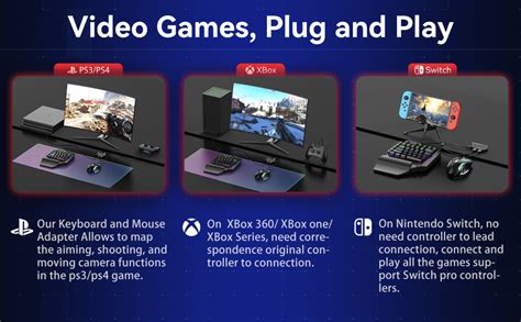 Keyboard And Mouse Adapter For Nintendo Switch Xbox One Xbox Series Ps4 Ps3