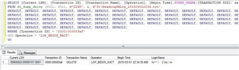 Read Sql Server Transaction Log Backups To Find When Transactions Occurred
