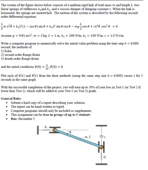 The System Of The Figure Shown Below Consists Of A Chegg