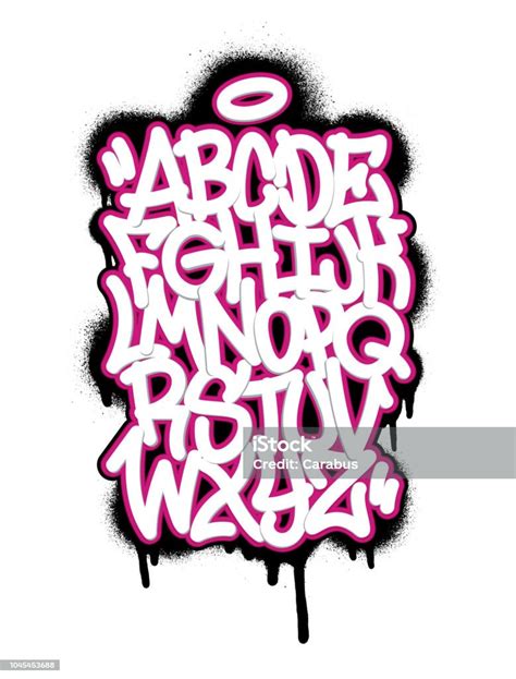필기 낙서 글꼴 알파벳입니다 흰색 바탕에 동부 표준시입니다 벡터 일러스트 레이 션 그래피티에 대한 스톡 벡터 아트 및 기타 이미지 그래피티 컴퓨터 글자 개체 그룹