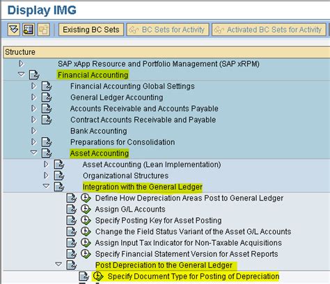 Sap Fico Module Learning Specify Document Type For Posting Of Depreciation