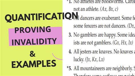 Quantification Proving Invalidity Cuet Pg Sovled Questions