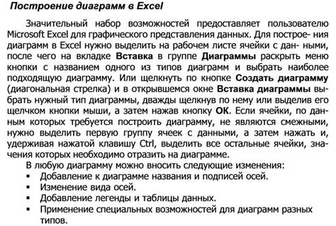 Построение диаграмм в Excel