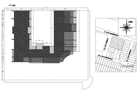 Site Plan Of A Building Area D View Autocad File