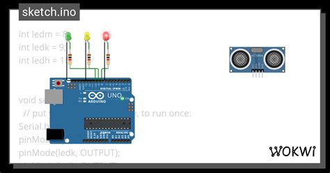 Lampu Merah Menyala Wokwi Esp32 Stm32 Arduino Simulator