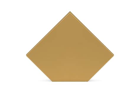 Luxury Golden Irregular Pentagonal Geometric Figure Marketing Wall Display Or Vertical Stage