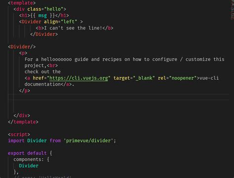 Divider Does Not Display In Vue3 · Issue 1220 · Primefacesprimevue