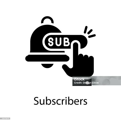 구독자 벡터 솔리드 아이콘 디자인 일러스트레이션입니다 흰색 배경 Eps 10 파일에 웹 및 모바일 응용 프로그램 기호 검색 엔진에 대한 스톡 벡터 아트 및 기타 이미지