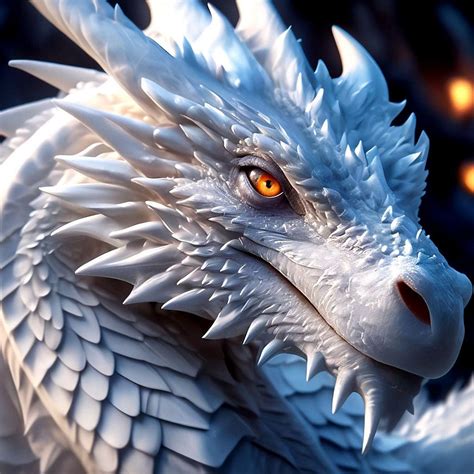 Белый Зимний Дракон арт рисунок дракона эстетика дракона фэнтези дракон Искусство с