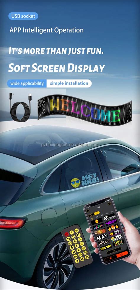 App Control Led Flexible Display Signage Rgb Programmable Usb Pixel Soft Animated Advertising