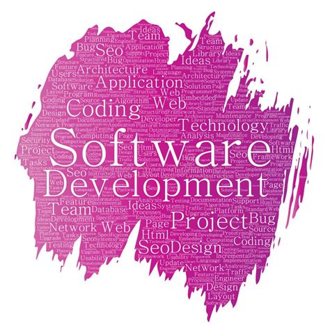 Vector Software Development Project Coding Technology Stock Vector Illustration Of Isolated