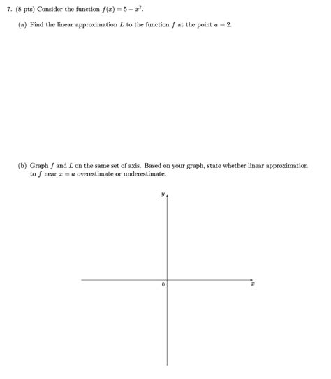Solved 7 8 Pts Consider The Function Fx 5 22 A