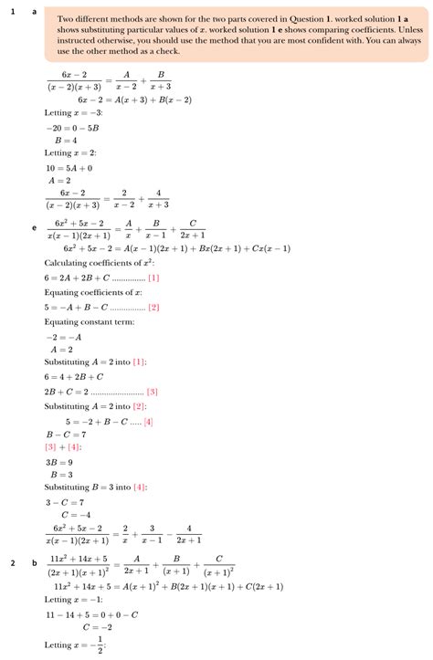 9709 P3 Further Algebra Exercise 2 Worked Solutions Maths With David