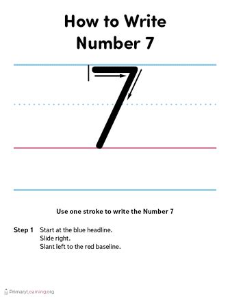How To Write Number 7 PrimaryLearning Org