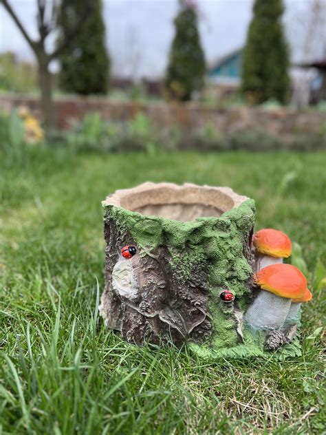 ᐉ Садова фігура Пеньок з грибами 998 • Краща ціна в Києві Україні