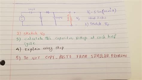 Solved Given VS 5sin 2π103t and Diodes are ideal1 Chegg com