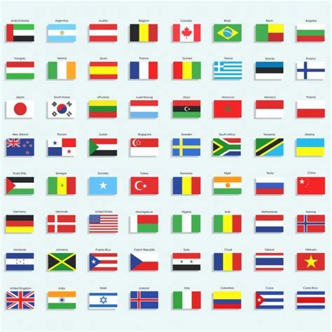 Colección De Banderas Diseño Vectorial — Ilustración De Stock En 2020