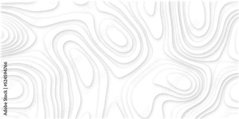 Abstract Design With White Background And Realistic Papercut Decoration Textured With Wavy