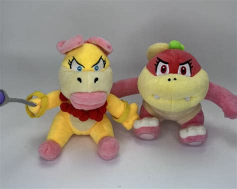 Super Mario Bros Pom Pom Koopa And Wendy Loops Stuffed Plush Toy Doll 7