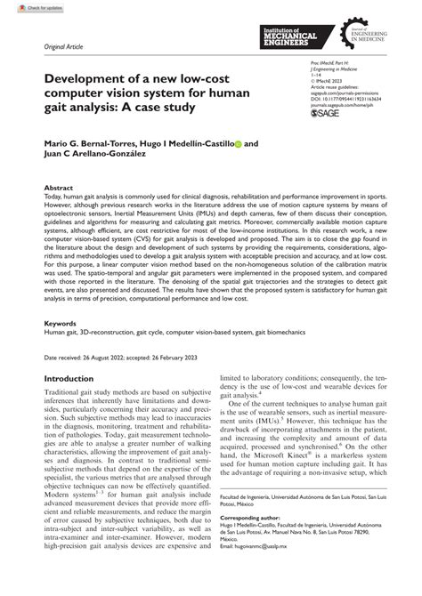 Pdf Development Of A New Low Cost Computer Vision System For Human